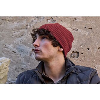 Gorro de lana para hombre Rojo moteado Benneth | Bexley